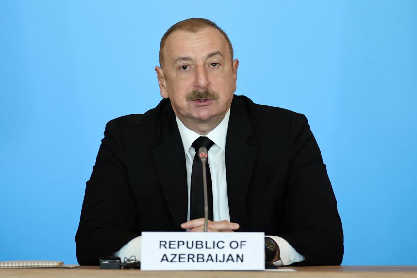 Azerbaijan president Aliyev says Baku supports green energy, but world ...