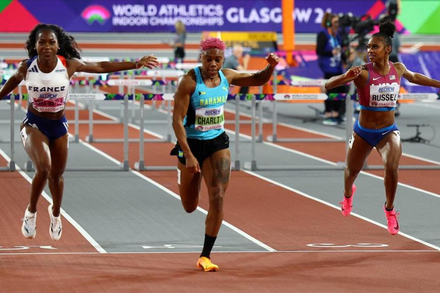 Charlton lowers 60m hurdles world record again at world indoors | The Straits Times