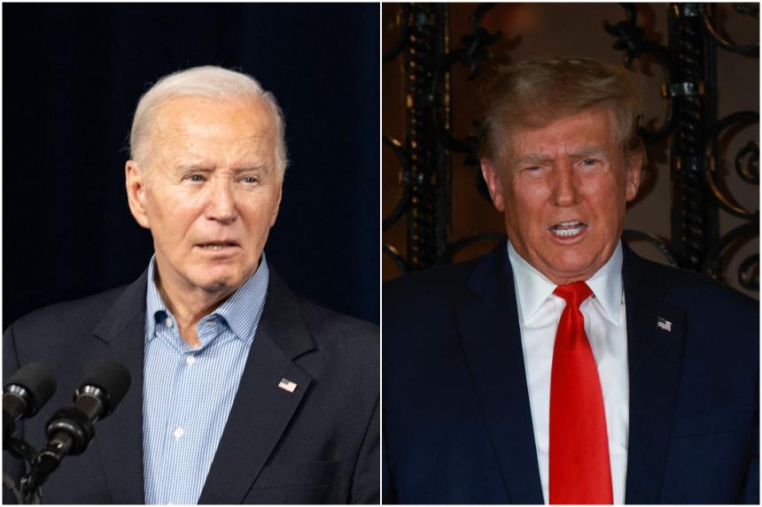Red, blue and grey: It’s Biden v Trump in 2024 US presidential election ...