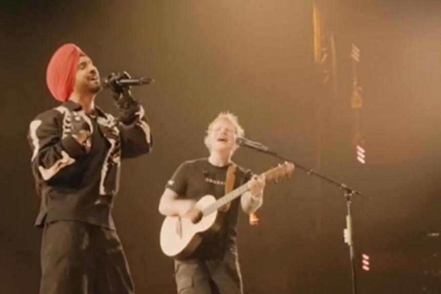 Ed Sheeran surprises fans by singing in Punjabi at Mumbai concert | The Straits Times