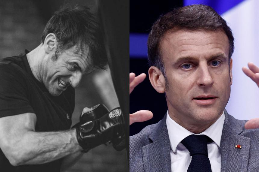 France’s President Macron straps on gloves for boxing photoshoot | The ...