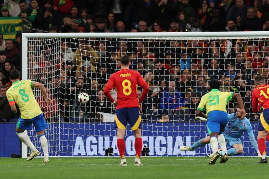 Brazil fight back to draw 3-3 with Spain in friendly | The Straits Times