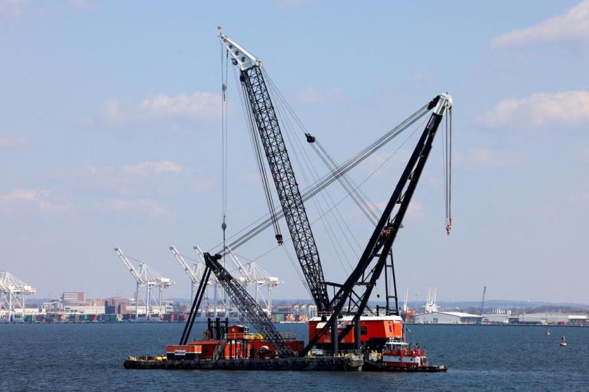 Salvage crews to lift first piece of collapsed Baltimore bridge | The ...