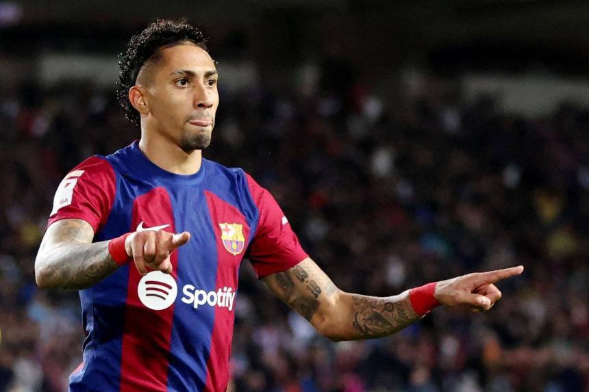 Raphinha strike earns Barca 1-0 win over 10-man Las Palmas | The ...