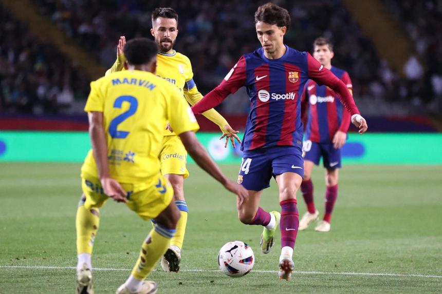 Raphinha strike earns Barca 1-0 win over 10-man Las Palmas | The ...