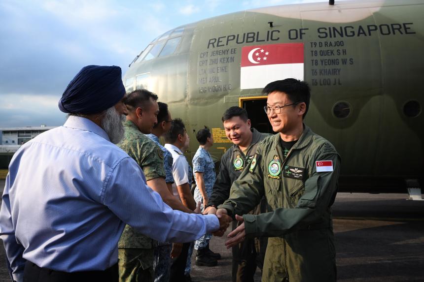 SAF team returns to Singapore after completion of Gaza airdrop missions ...