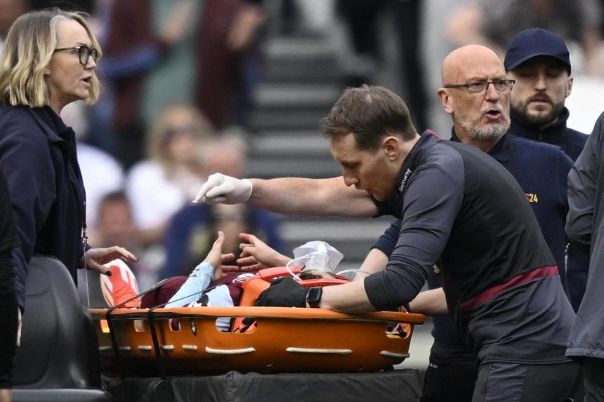 West Ham's Earthy discharged from hospital after head injury | The ...