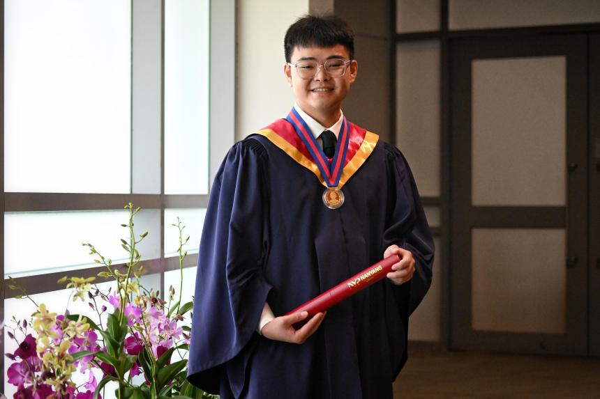 After multiple attempts to enter NYP, he graduates from the poly with ...