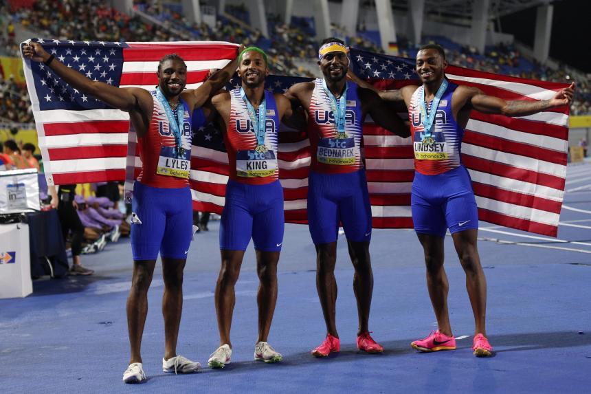 Noah Lyles leads United States to world 4x100m relay victory | The ...