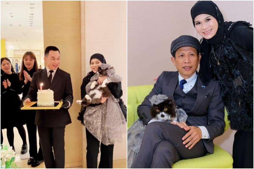 Malaysian entrepreneur couple criticised for celebrating pet cat’s birthday at LV store | The ...