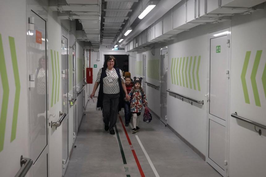 Kids descend to the bunker at Ukraine's first underground school | The Straits Times
