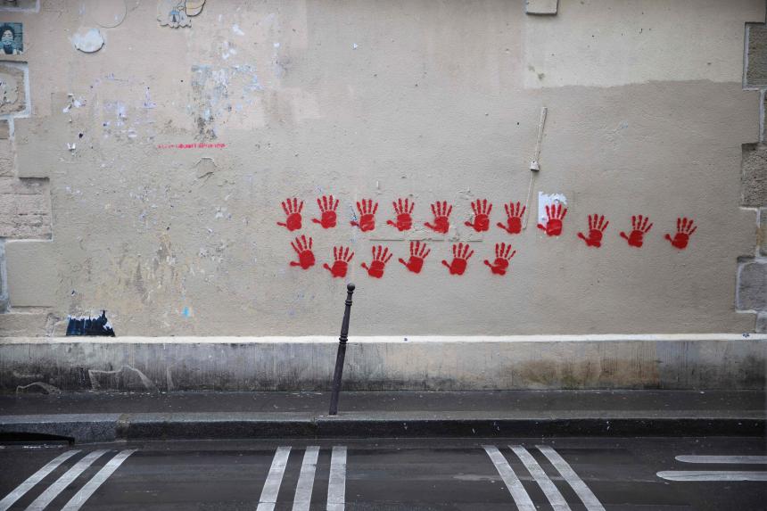 Paris Holocaust Memorial hit with red hand graffiti | The Straits Times