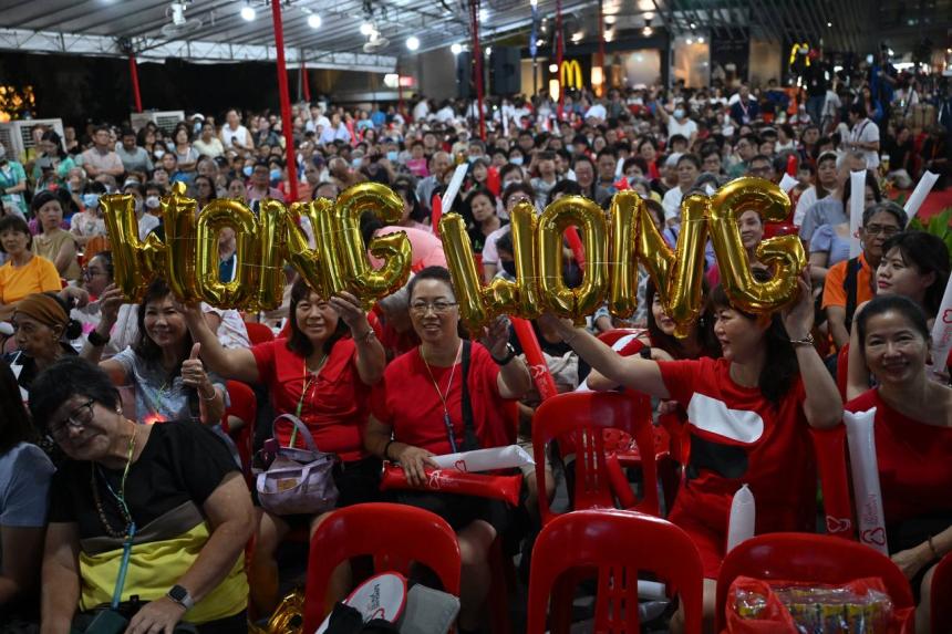 Over 1,000 people turn up to support Prime Minister Lawrence Wong at ...
