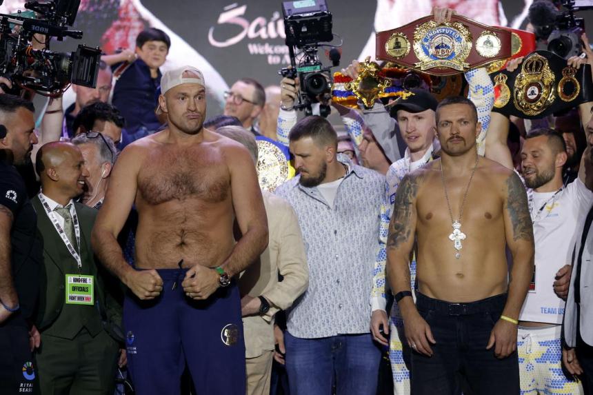 Boxing: Fury weighs in nearly 30 pounds heavier than Usyk | The Straits ...