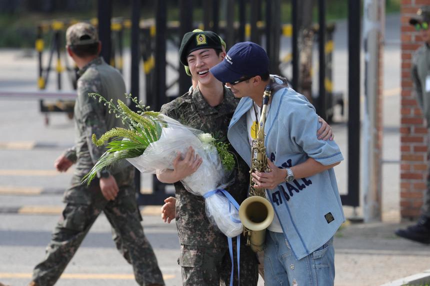 BTS star Jin finishes South Korean military service | The Straits Times