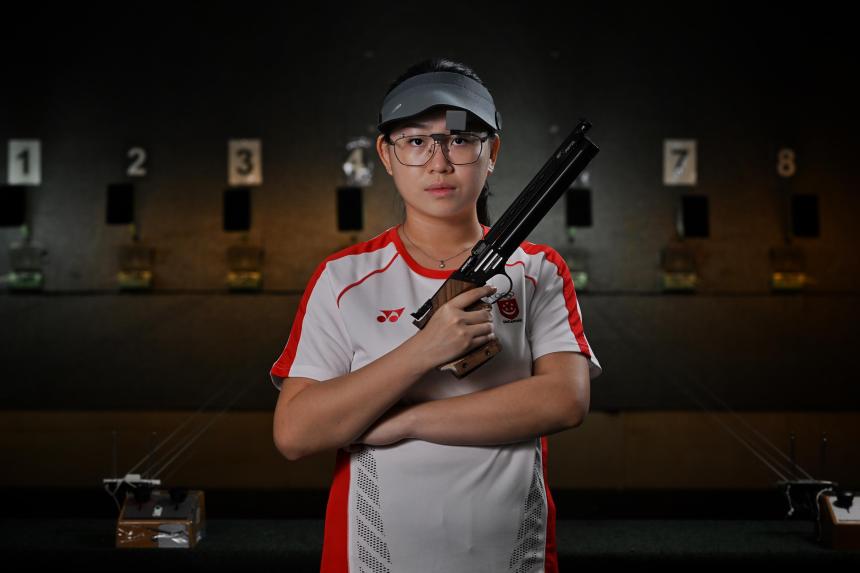 Near misses help Singapore shooter Teh Xiu Hong qualify for Paris ...