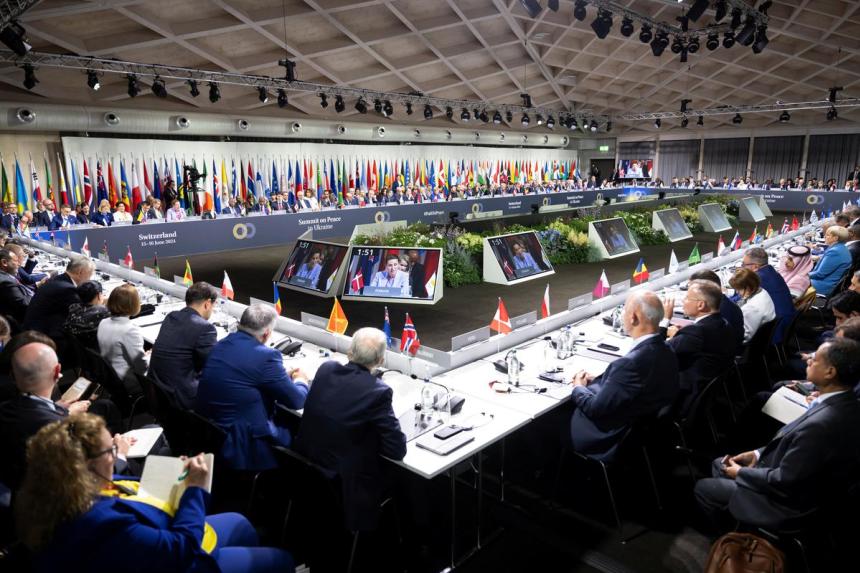 Ukraine summit strives for broad consensus to lean on Russia to end war ...