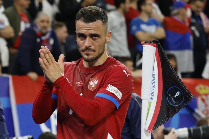 Serbia's Kostic out of Euros due to knee injury | The Straits Times