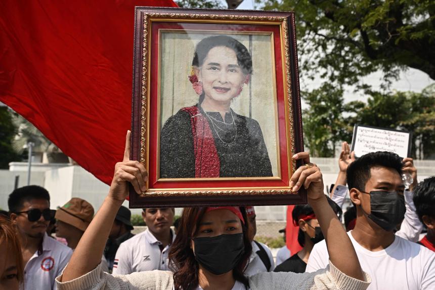Myanmar’s Suu Kyi in ‘good health’, says junta spokesman | The Straits ...