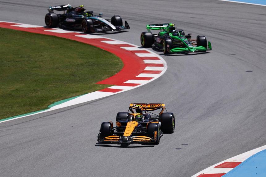 Lando Norris beats Max Verstappen in first Spanish Grand Prix practice | The Straits Times