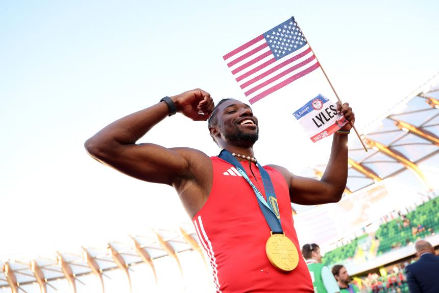 Noah Lyles wins 100m at US Olympic trials to book Paris spot | The ...