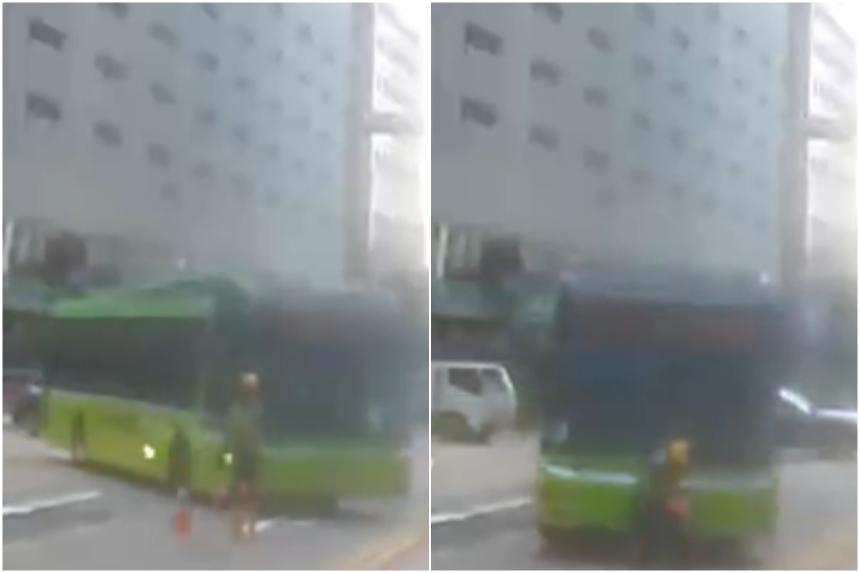 SMRT bus driver suspended after running over construction worker in ...