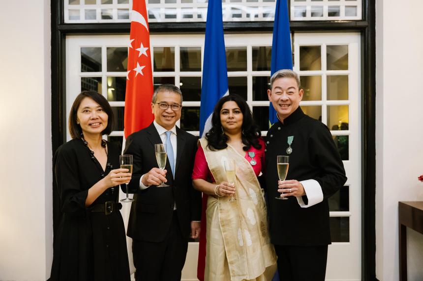 Singaporeans Pooja Nansi and Ivan Heng knighted by France for ...