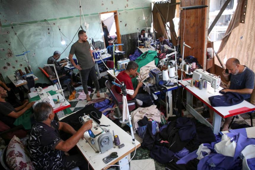 Gaza clothing workshop reborn from the rubble to provide jobs | The ...