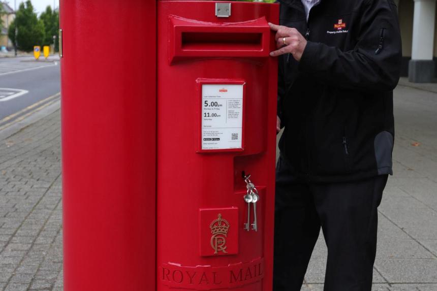 First King Charles red post box unveiled | The Straits Times