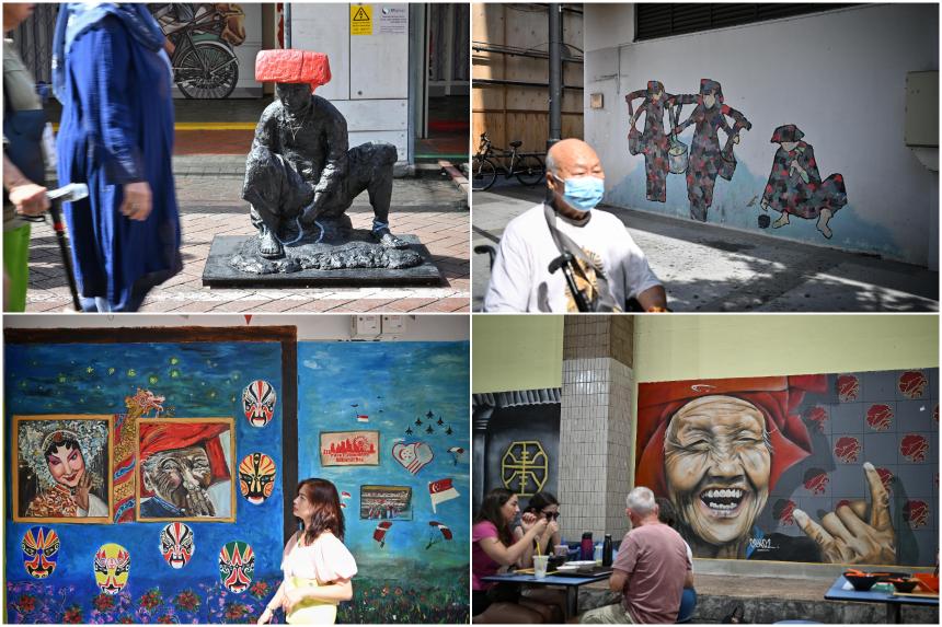 Check out eight Chinatown artworks featuring samsui women | The Straits ...