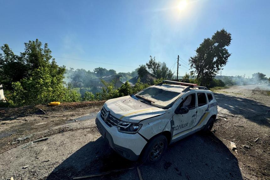 Two dead in Russian 'double tap' attack on town near Ukraine's Kharkiv ...