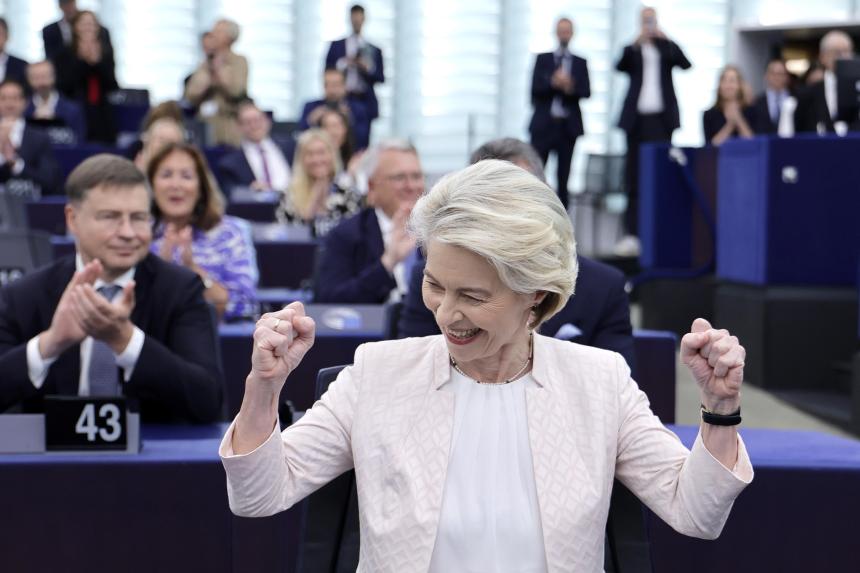 EU Commission head pledges ‘defence union’ as she wins vote for second ...