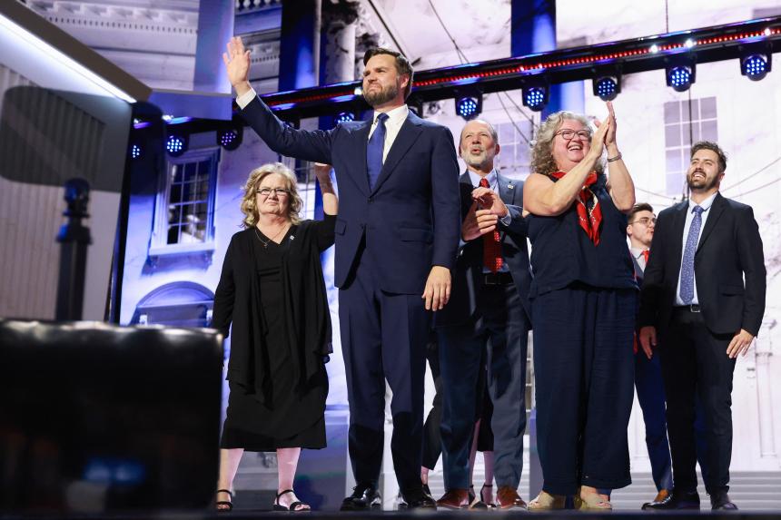 Trump’s running mate Vance introduces himself to nation, accepts ...