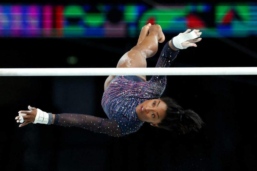 Simone Biles nails signature vault in Olympic gymnastics training | The ...