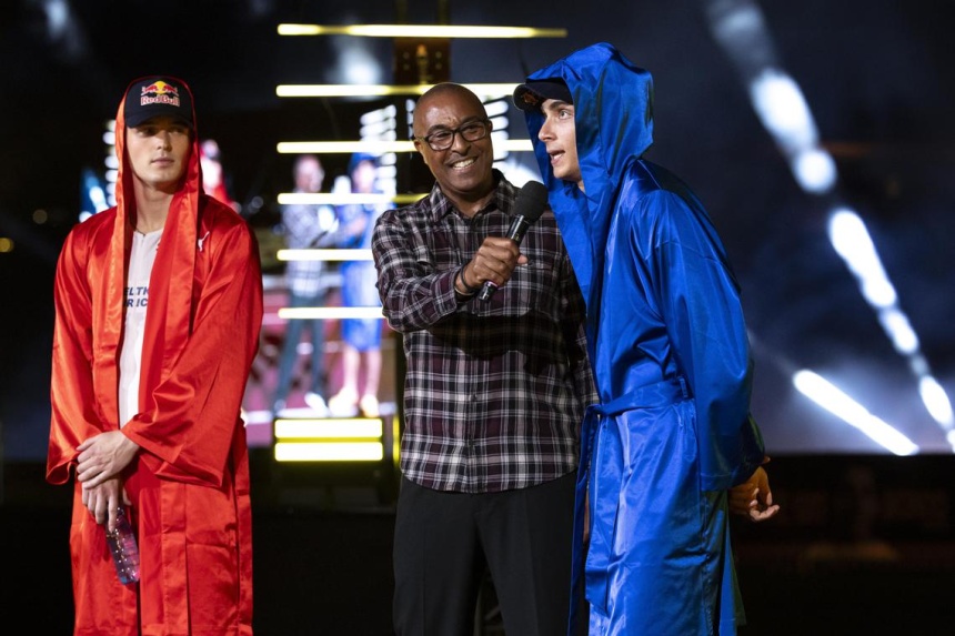 Pole vaulter Mondo Duplantis beats hurdler Karsten Warholm in 100m ...