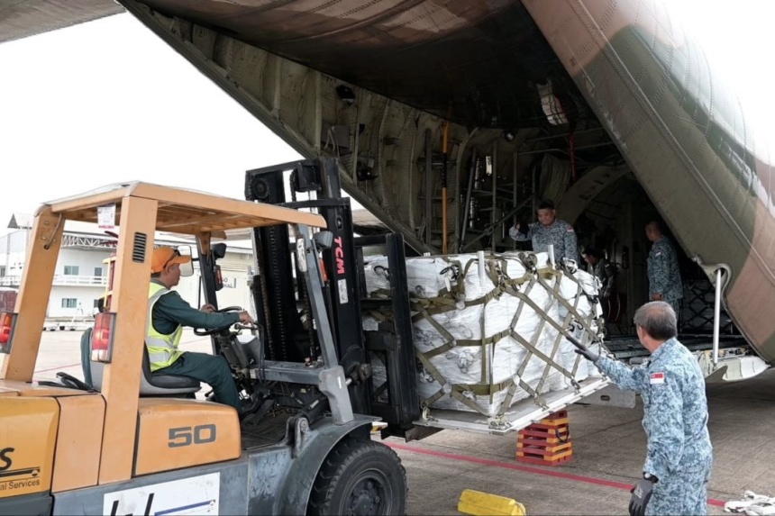 SAF aircraft completes delivery of aid supplies to Typhoon Yagi-hit ...