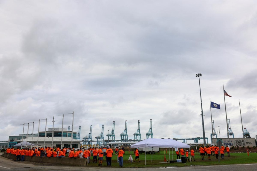 Biden sees progress in US port labor strike, report says offer of 62% ...