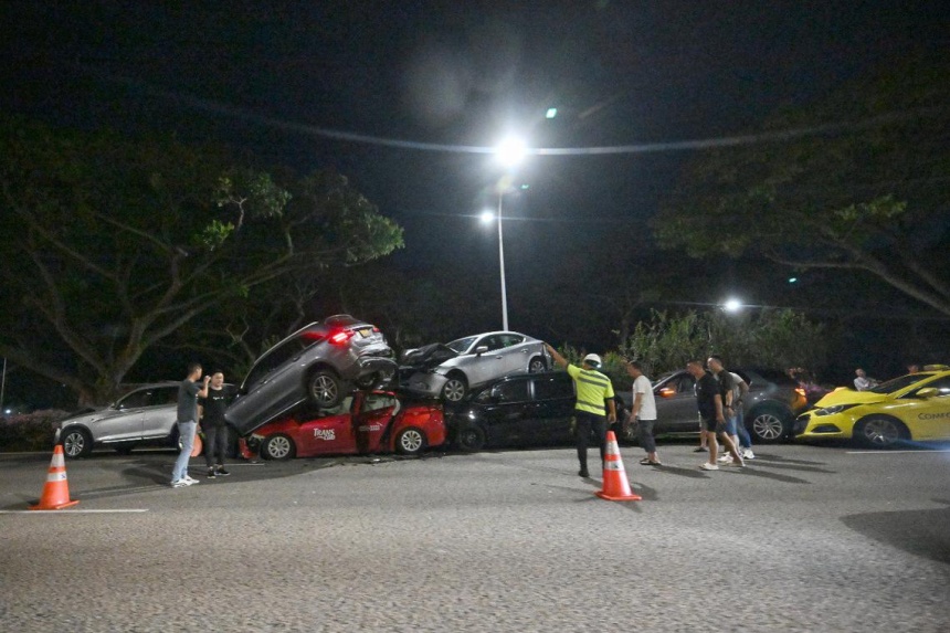 3 taken to hospital after 9-car accident on ECP | The Straits Times