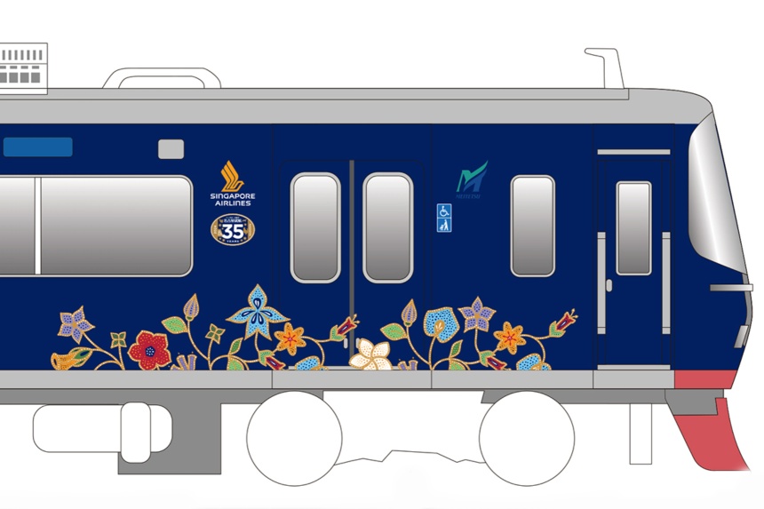 Trains with batik motif rolled out in Japan to celebrate SIA’s 35 years ...