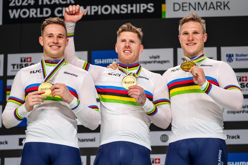 Harrie Lavreysen wins record-equalling 14th world cycling track title ...
