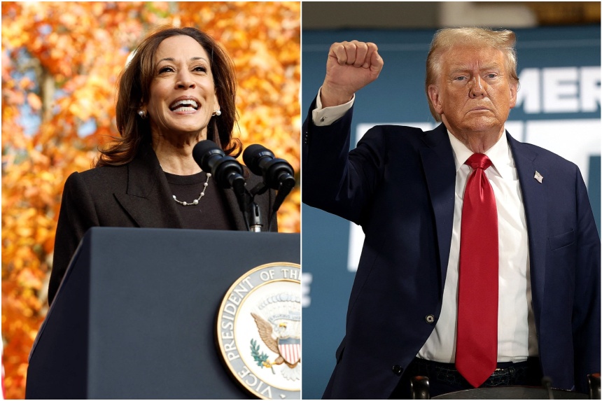 Harris, Trump barnstorm battleground state Michigan, spar over who has ...