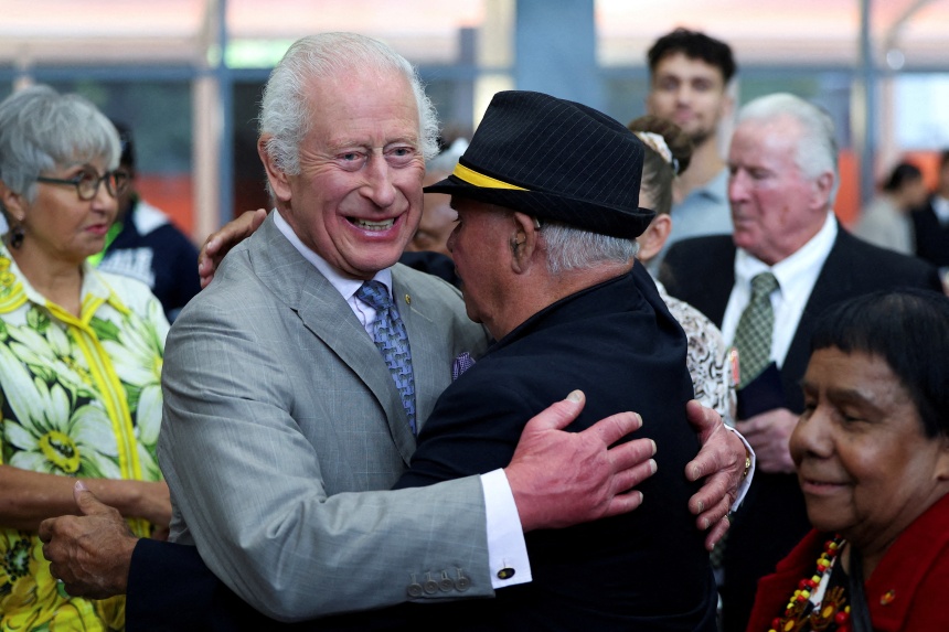 Indigenous Australian embraces King Charles at civil rights birthplace ...