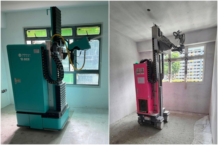 Robots that paint and plaster walls to be rolled out at half of BTO ...