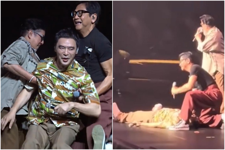 The Wynners’ Kenny Bee, 71, falls twice at band’s Guangzhou concert | The Straits Times