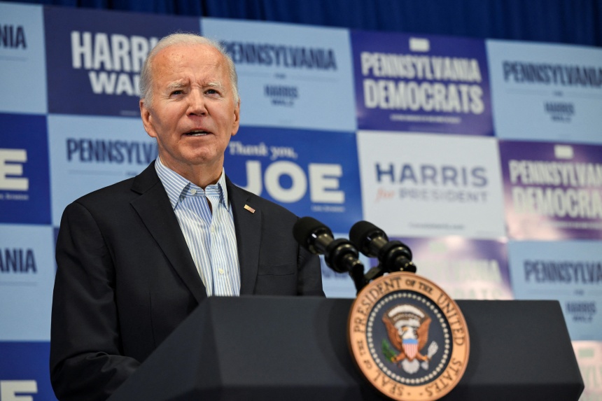 Biden makes final US campaign stop for Harris in Scranton, his ...
