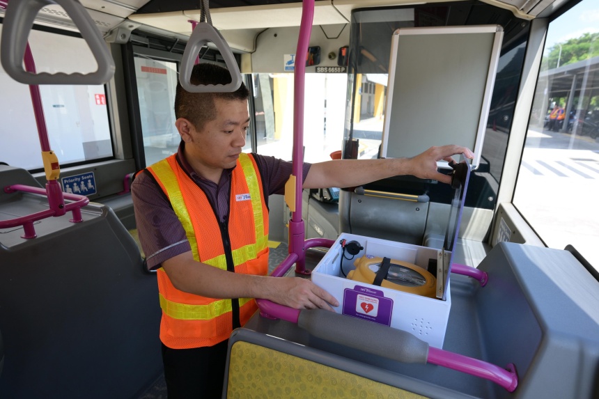56 SBS Transit vehicles now equipped with AEDs; drivers get refresher ...