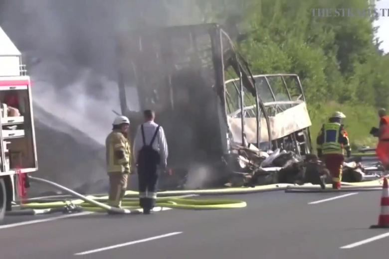 Germany bus accident leaves 18 dead | The Straits Times