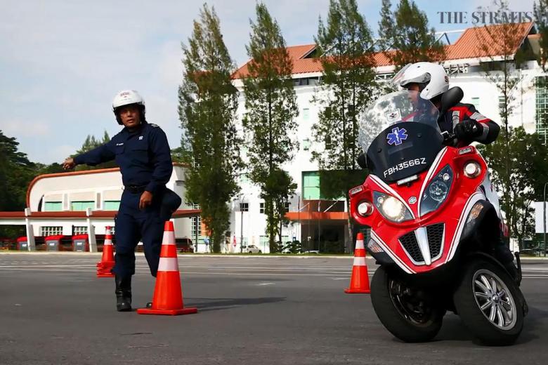 SCDF firebikers help save lives as first responders in accidents and ...
