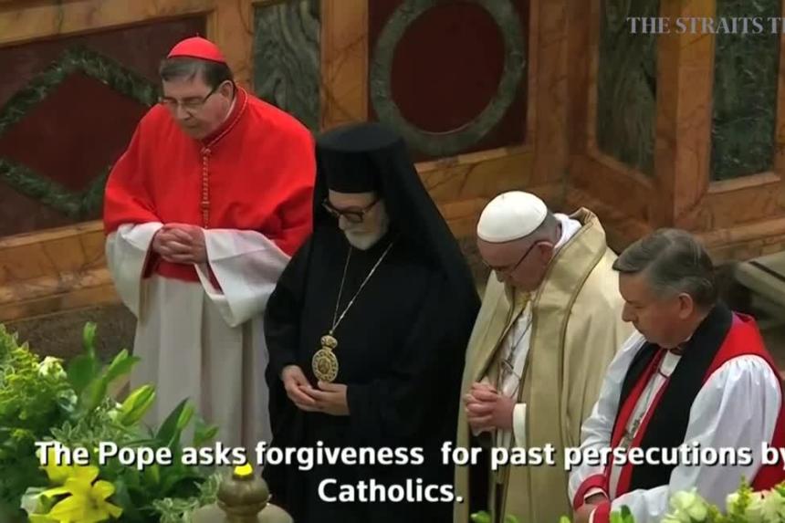 Pope asks Protestants for forgiveness | The Straits Times