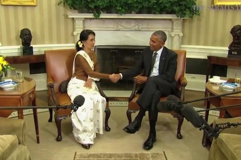 Obama says US ready to lift Myanmar sanctions after Suu Kyi’s visit ...